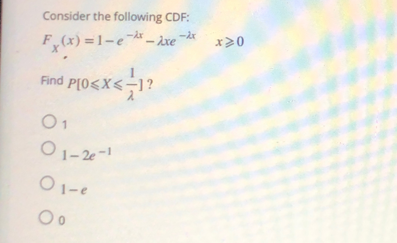 Solved Consider the following | Chegg.com