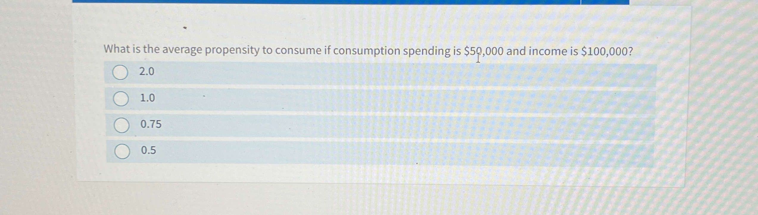 Solved What is the average propensity to consume if | Chegg.com