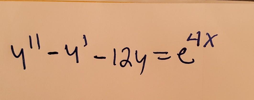 Solved solve the differential equation by the annihilator | Chegg.com