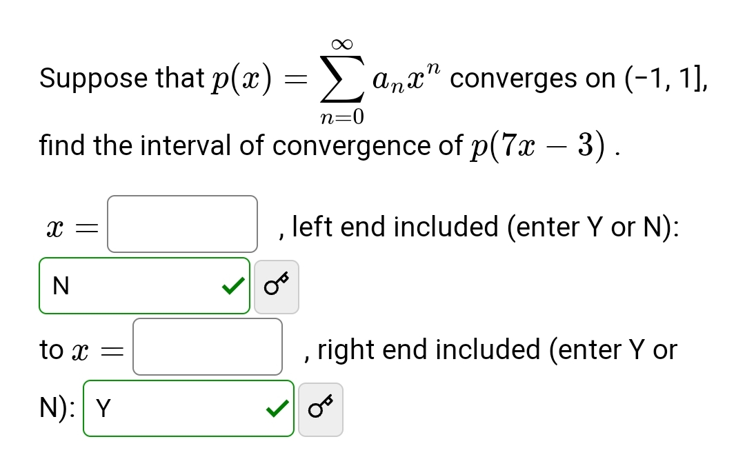 Solved Suppose that p(x)=∑n=0∞anxn ﻿converges on (-1,1], | Chegg.com