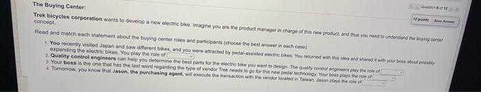 Solved concept Read and match each statement about the | Chegg.com