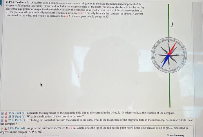 Solved (14%) Problem 6: A student uses a compass and a | Chegg.com