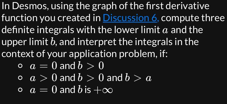 Solved In Desmos Using The Graph Of The First Derivative