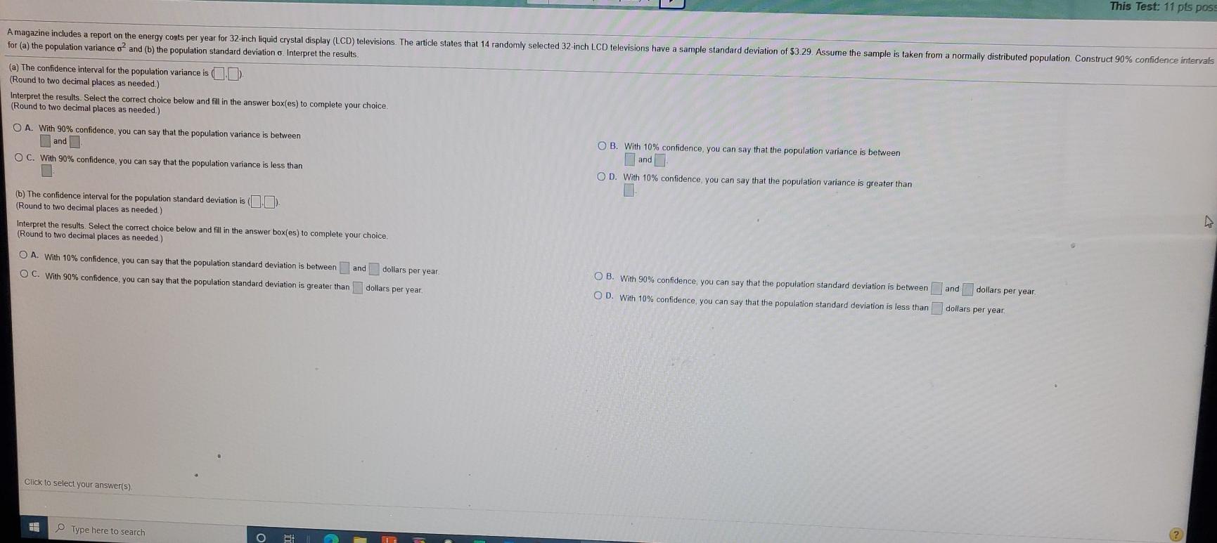 Solved This Test: 11 pts poss A magazine includes a report | Chegg.com