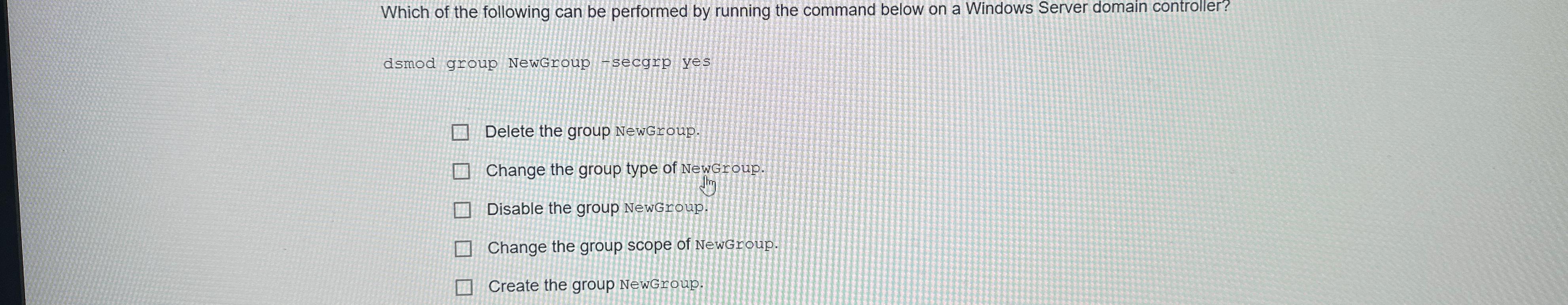 Solved Which of the following can be performed by running | Chegg.com
