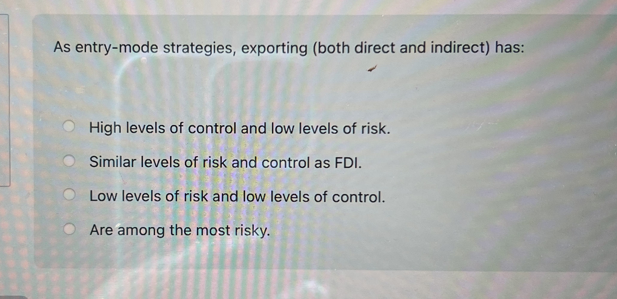 Solved As entry-mode strategies, exporting (both direct and | Chegg.com