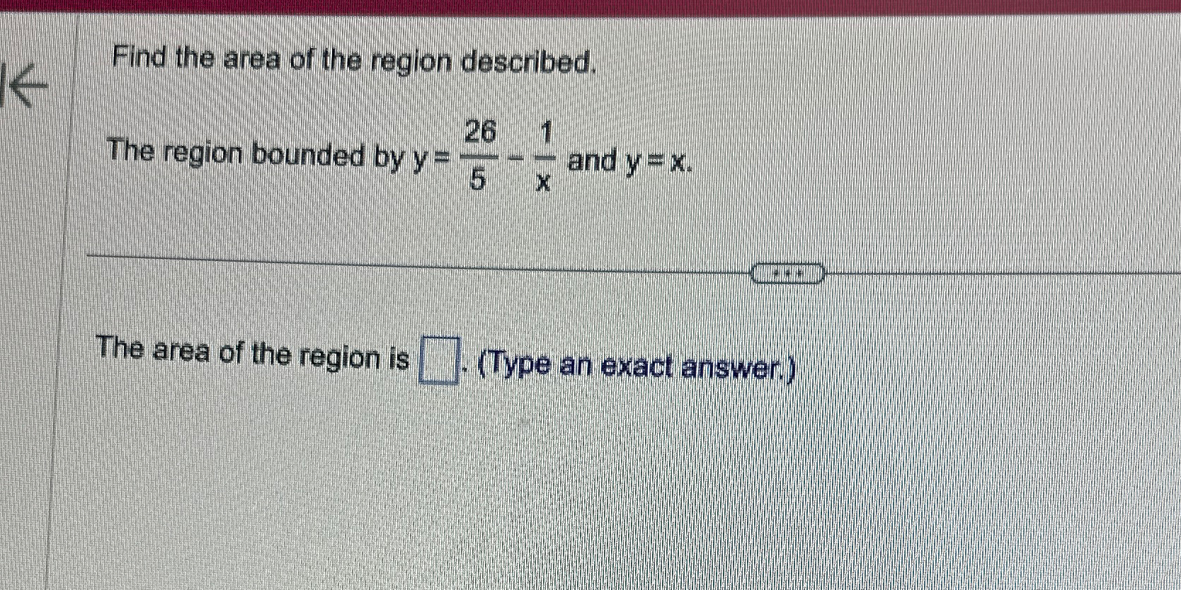 Solved Find the area of the region described.The region | Chegg.com