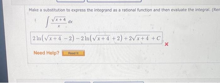 Solved Make a substitution to express the integrand as a | Chegg.com