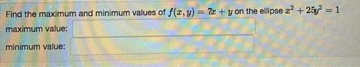 Solved Find the maximum value of f(x,y)=x4y2 for x,y≥0 on | Chegg.com