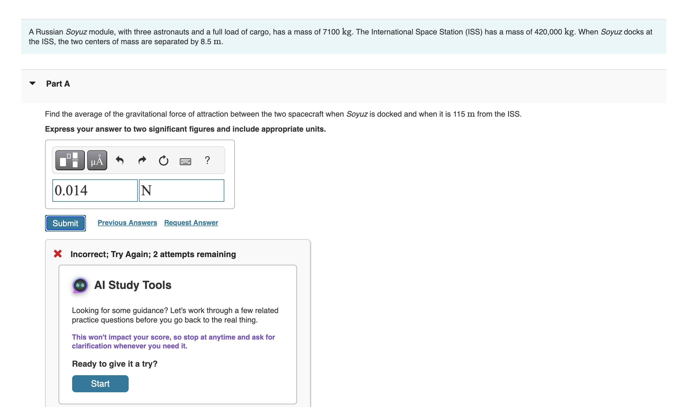 Solved A Russian Soyuz module, with three astronauts and a | Chegg.com