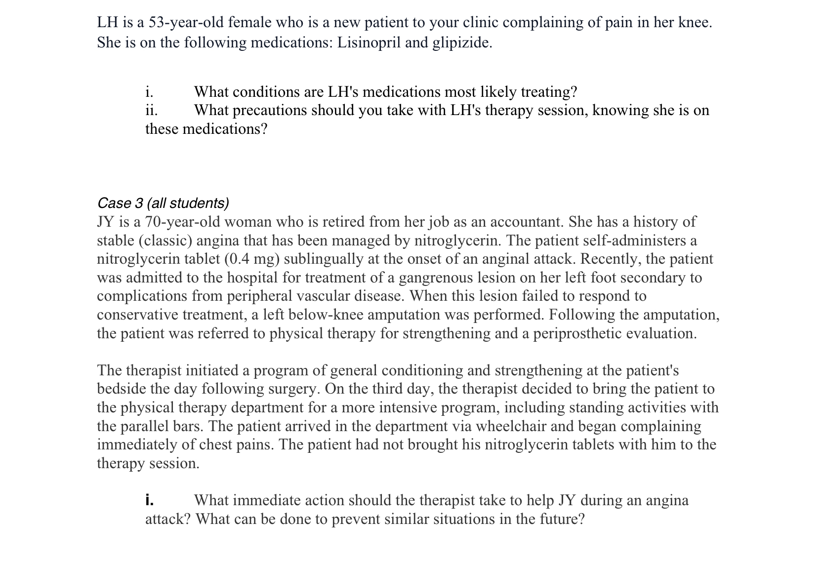 Solved LH is a 53 -year-old female who is a new patient to | Chegg.com