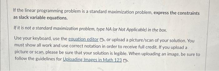 Solved Identify whether the given linear programming problem | Chegg.com