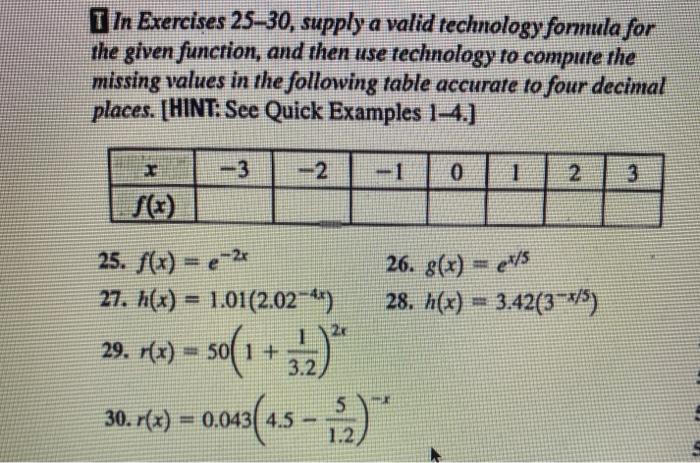 Solved IT In Exercises 25–30, supply a valid technology | Chegg.com