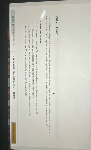 Solved Part 2 (1 ﻿point)Let's see if you can tie price | Chegg.com