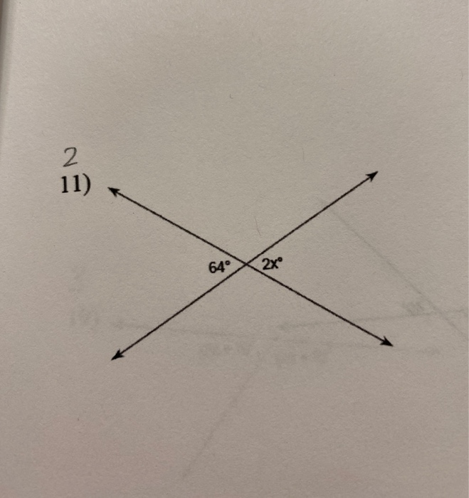 Solved 64° 2x | Chegg.com