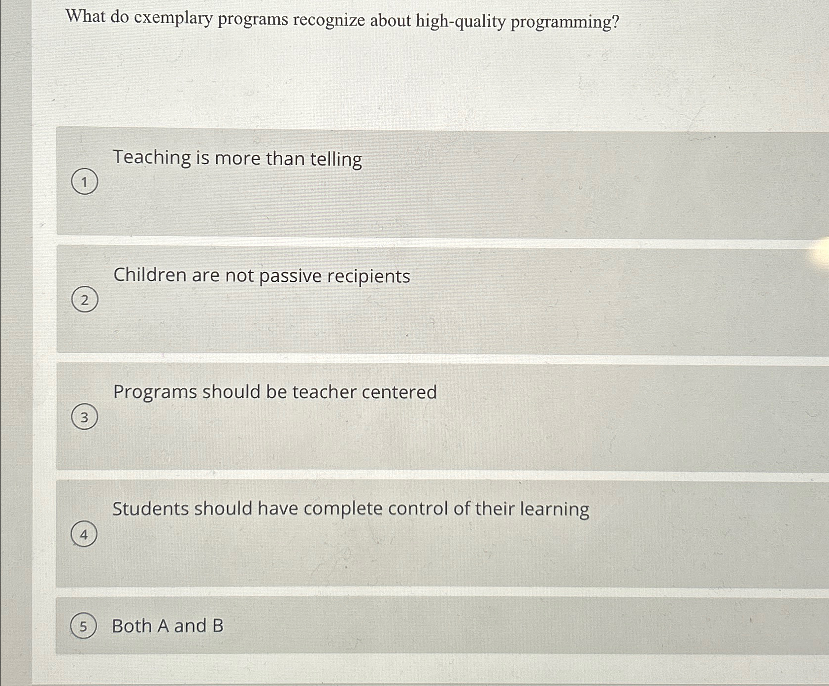 Solved What do exemplary programs recognize about | Chegg.com