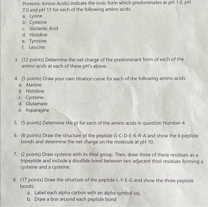 Solved 3. points) Determine the net charge of the | Chegg.com