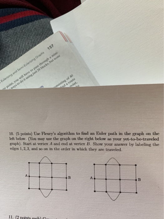 Solved 157 Euleriting and Semi-Eulerizing Graphs e point, | Chegg.com