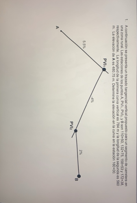 Solved Below is a proposed vertical tangential layout for a | Chegg.com