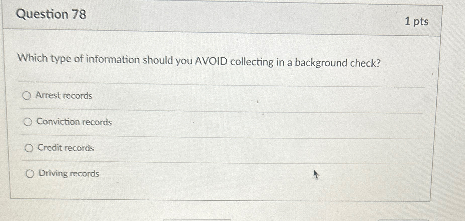 Solved Question 781 ptsWhich type of information should you | Chegg.com Solved Question 781 ptsWhich type of information should you | Chegg.com