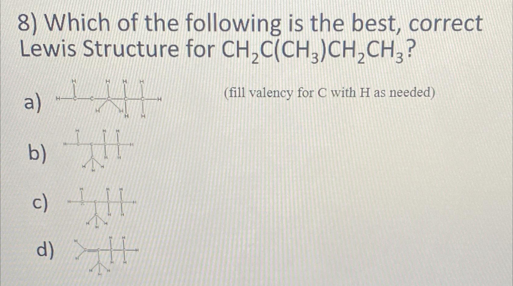 Solved Which of the following is the best, correct Lewis | Chegg.com