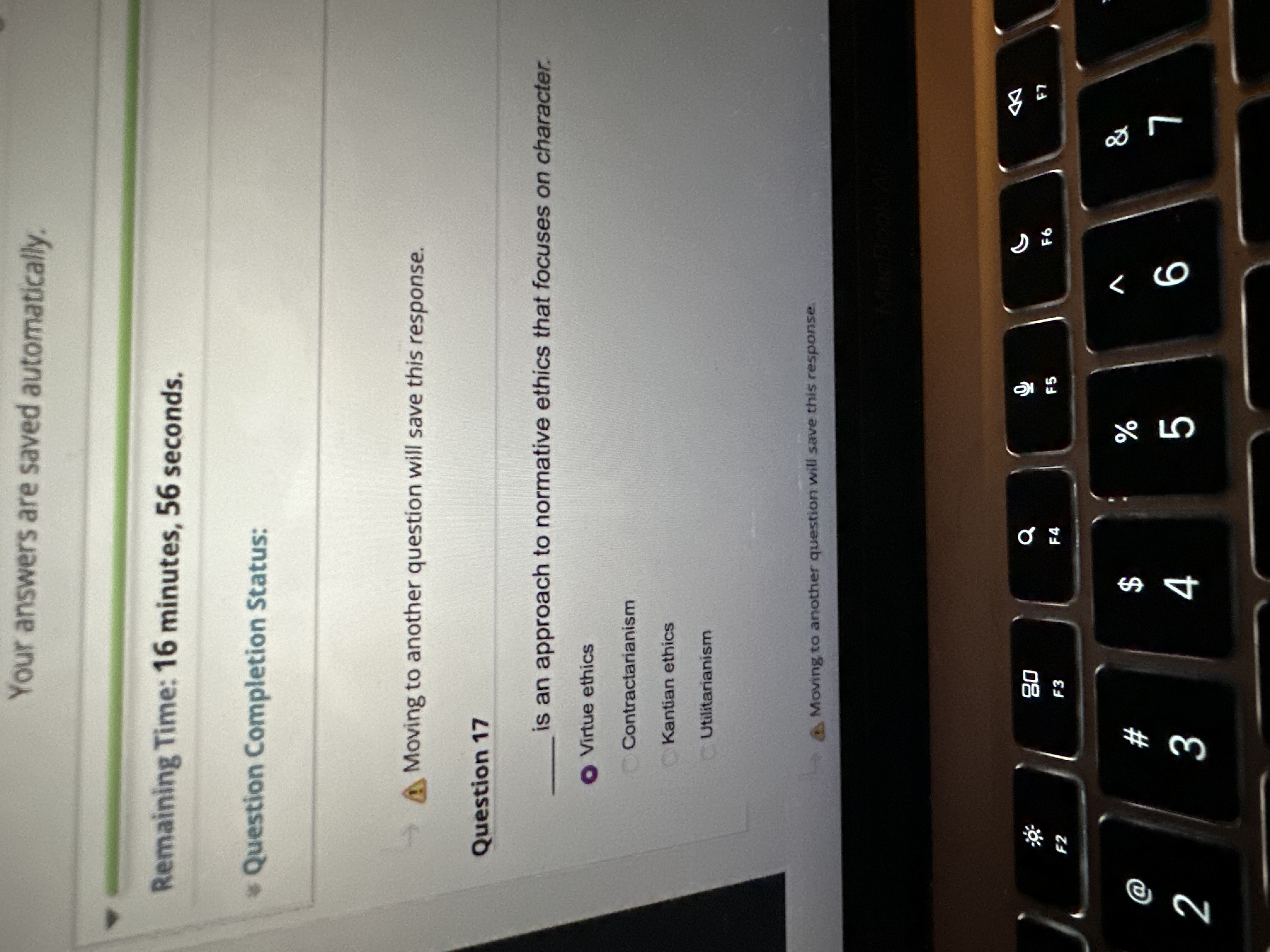 Solved will save this 17is an approach to normative ethics | Chegg.com