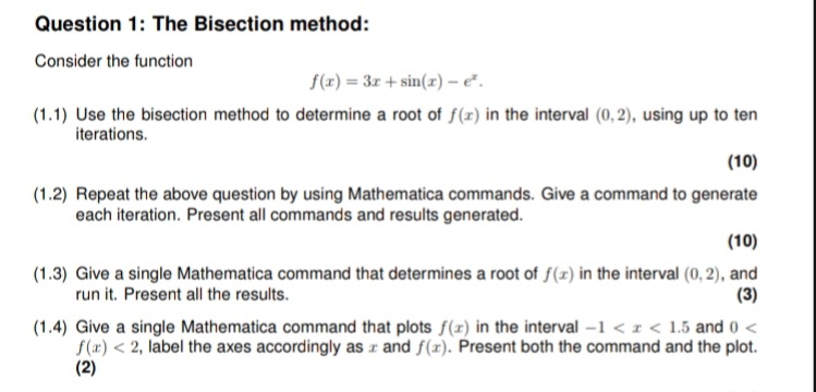 Solved Question 3: The x=g(x) ﻿method:Consider the | Chegg.com