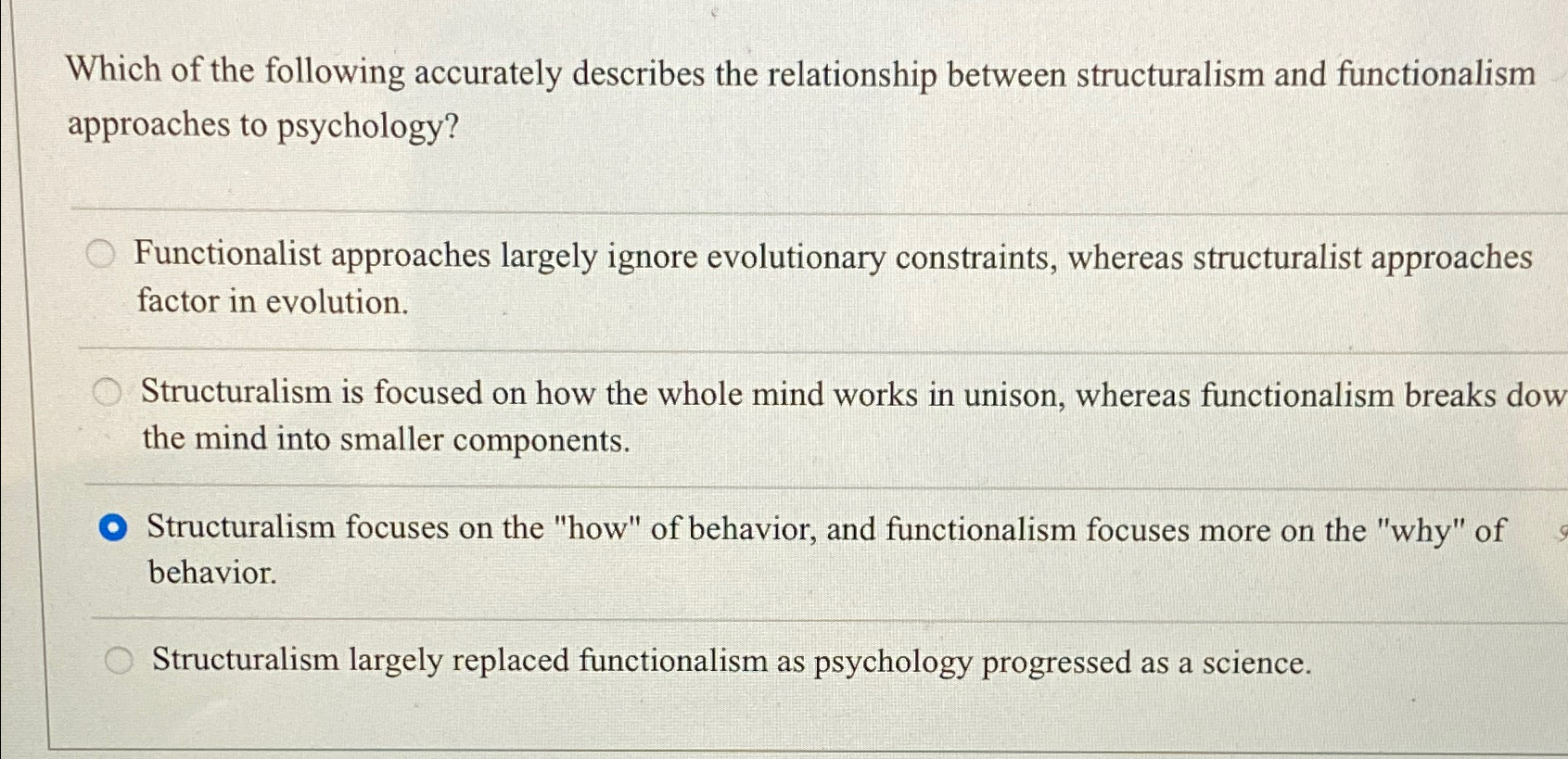 Solved Which of the following accurately describes the | Chegg.com