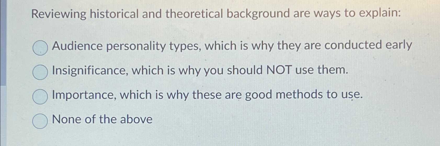Solved Reviewing historical and theoretical background are | Chegg.com