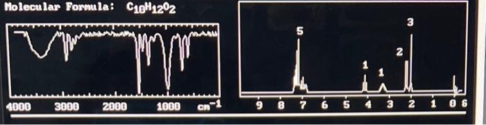 Solved Molecular Rormula: C10′H12O2 | Chegg.com Solved Molecular Rormula: C10′H12O2 | Chegg.com