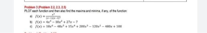 Solved Problem 3 (Problem 2.2,2.3.2.5) PLOT each function | Chegg.com