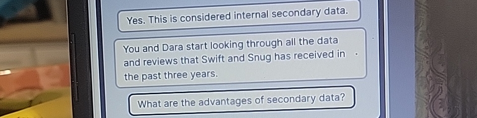 Solved Yes This Is Considered Internal Secondary Data You