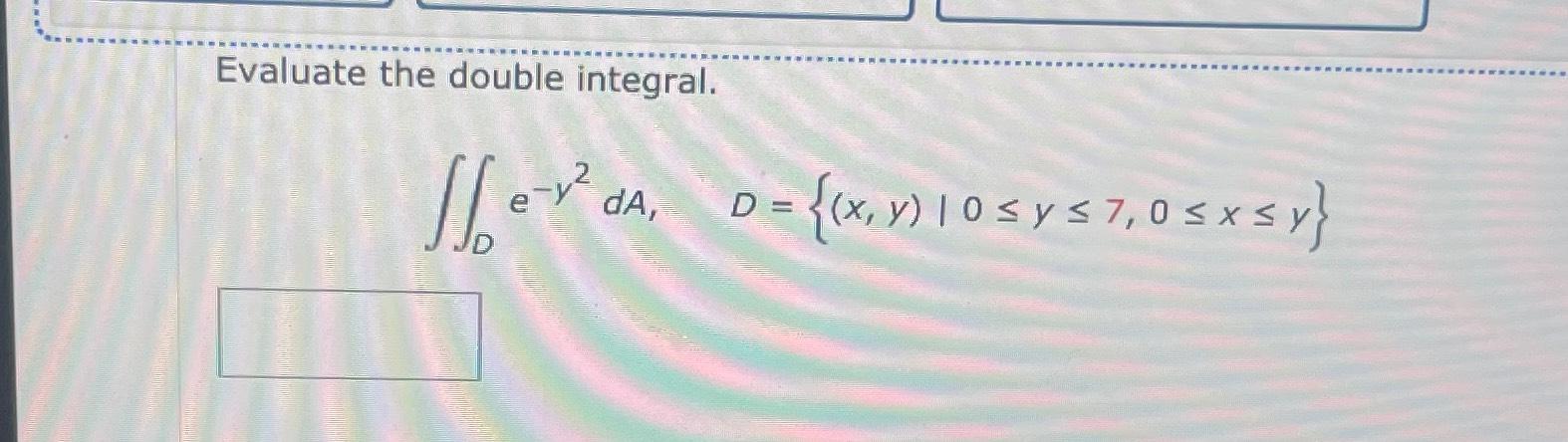 Solved Evaluate the double | Chegg.com