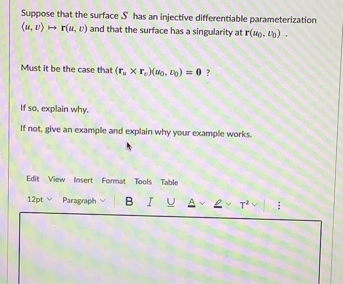 Solved Suppose that the surface S has an injective | Chegg.com