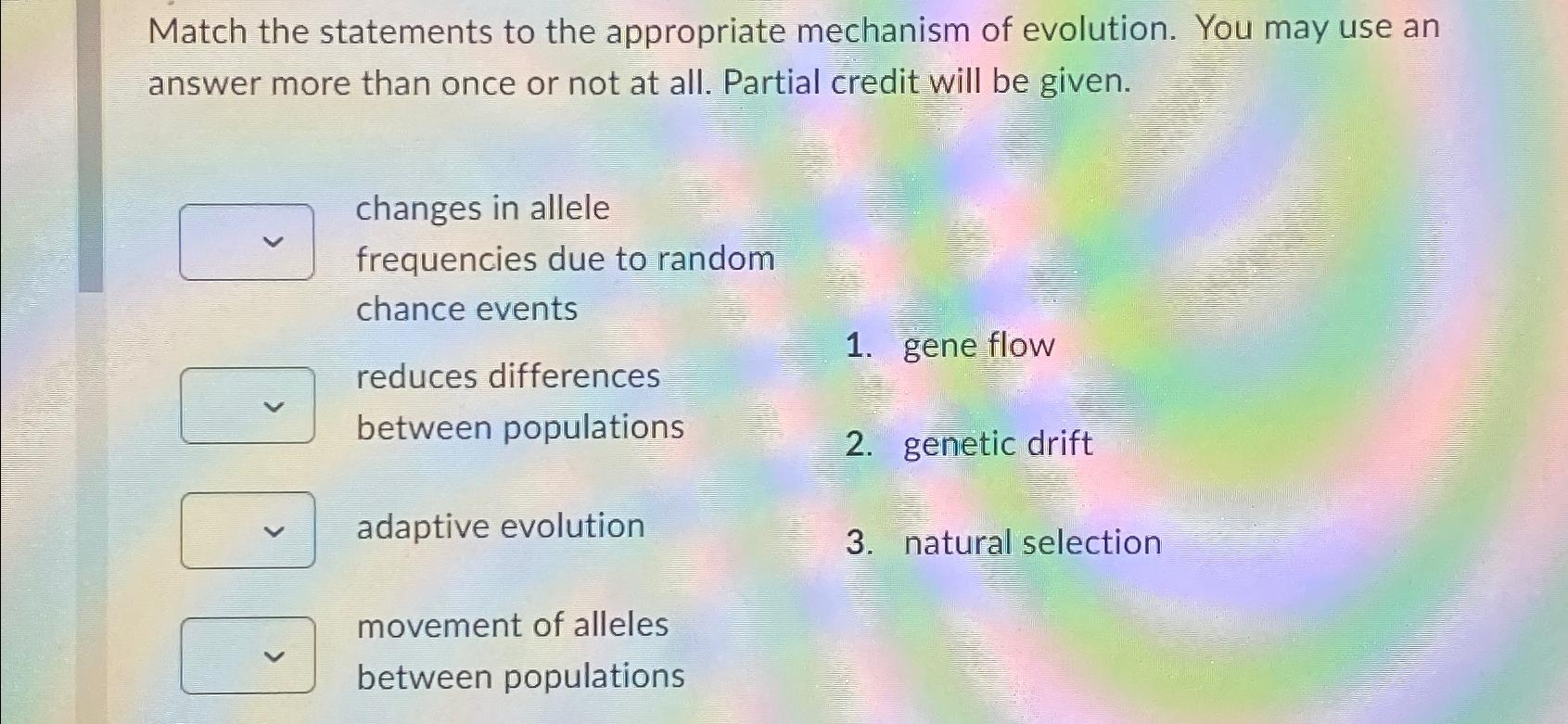 Solved Match the statements to the appropriate mechanism of | Chegg.com