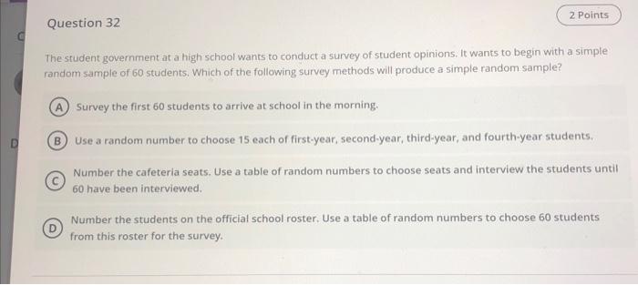 Solved The student government at a high school wants to | Chegg.com