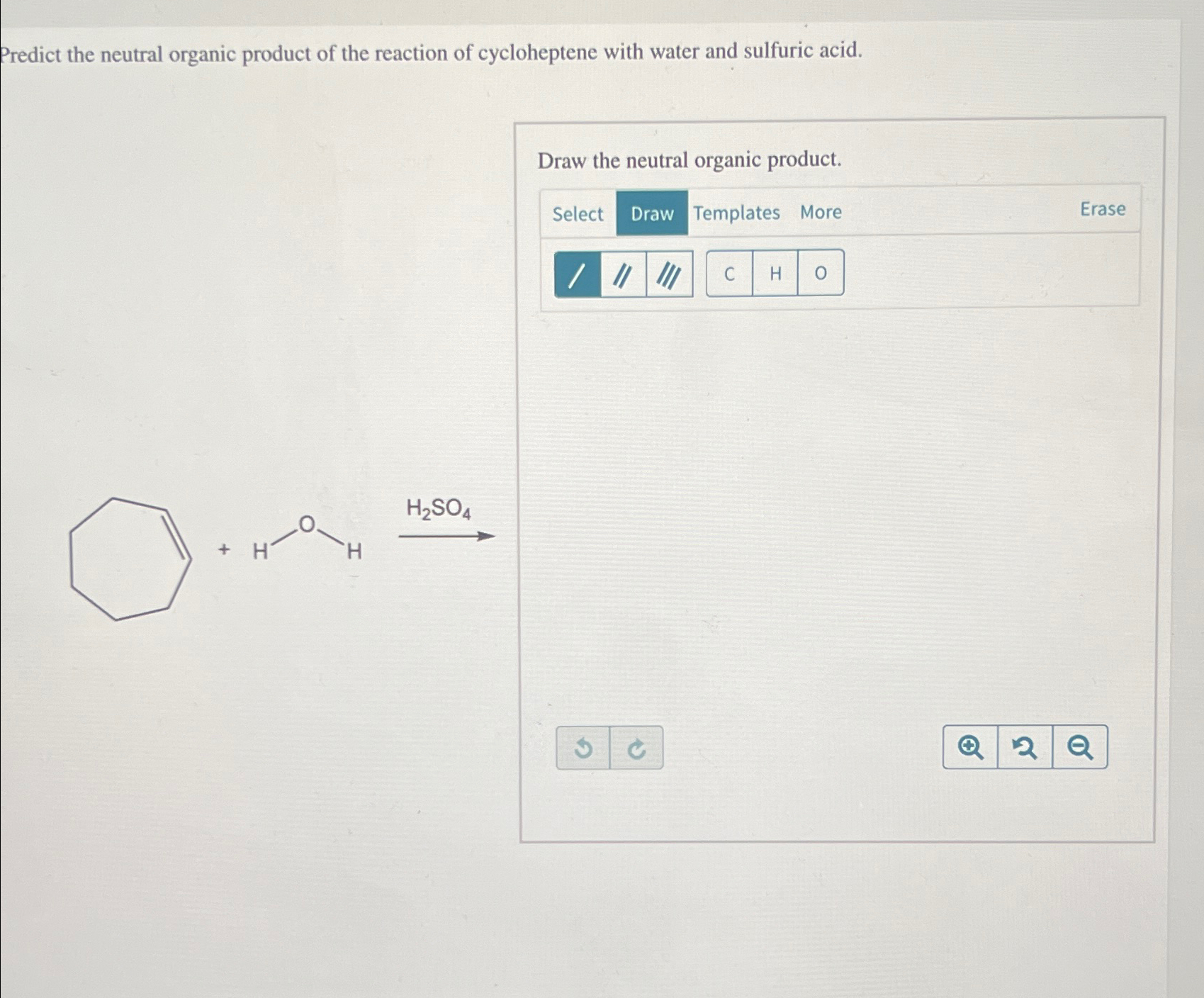 Solved Predict the neutral organic product of the reaction | Chegg.com