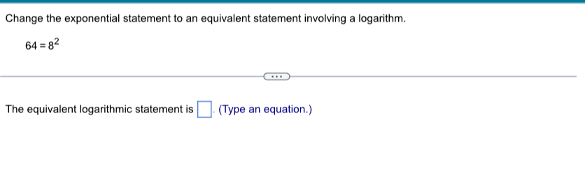 Solved Change the exponential statement to an equivalent | Chegg.com