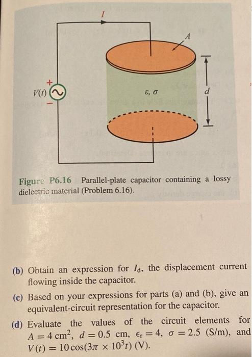 [Solved]: Part a through d please, thank you 6.16 The parall