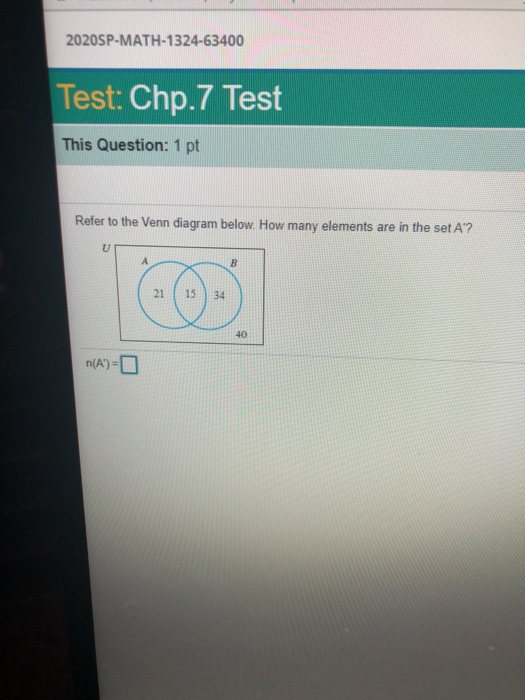 Solved 2020SP-MATH-1324-63400 Test: Chp.7 Test This | Chegg.com