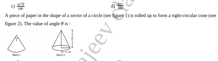 Solved A piece of paper in the shape of a sector of a circle | Chegg.com