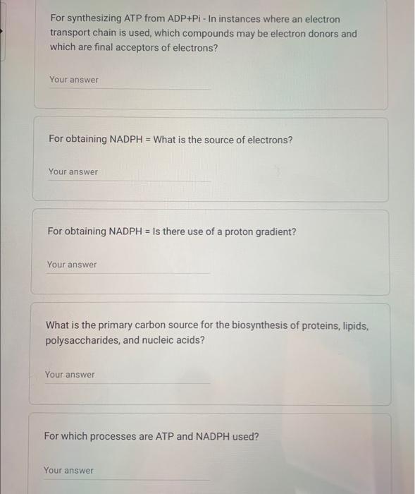 Solved Pattern D Aerobic chemolithotrophic (aerobic | Chegg.com