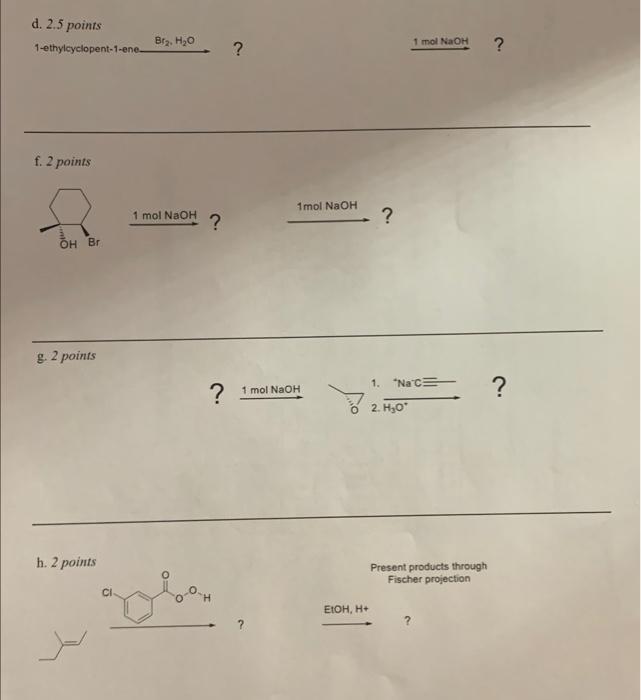 Solved 3. Write the product/s in each of the following | Chegg.com