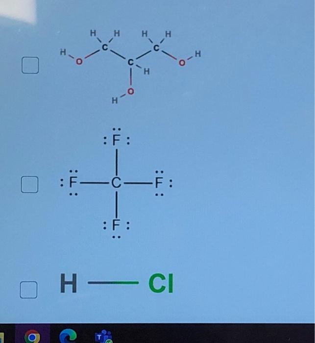 Solved Which of the following substances would be miscible | Chegg.com
