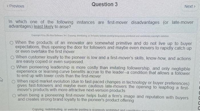 Solved In which one of the following instances are | Chegg.com