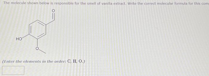 Solved The molecule shown below is responsible for the smell | Chegg.com
