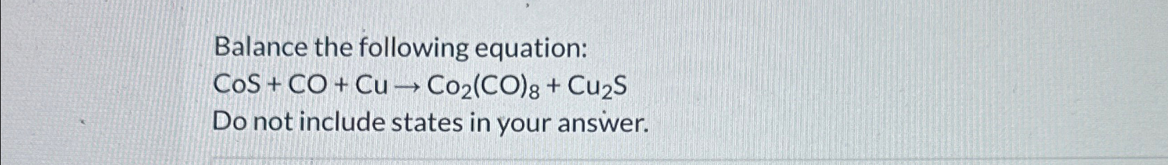 Solved Balance the following | Chegg.com