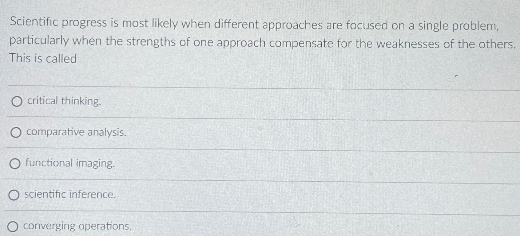 Solved Scientific progress is most likely when different | Chegg.com