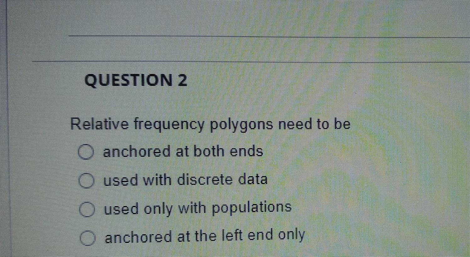 Solved QUESTION 2 Relative frequency polygons need to be | Chegg.com