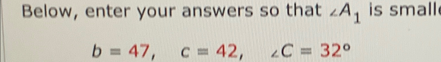 Solved Below, enter your answers so that ??A?1 ﻿is | Chegg.com